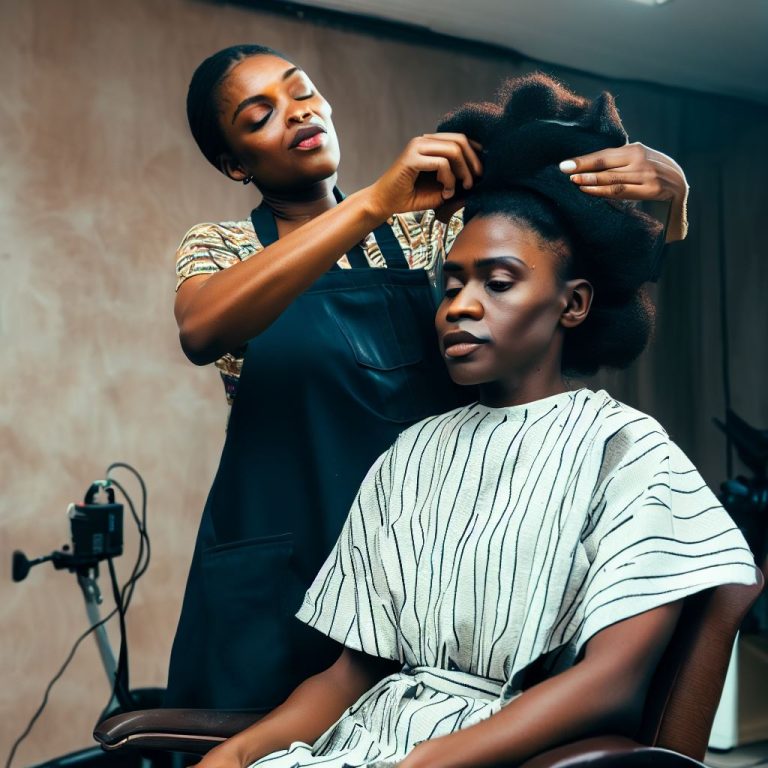 A Day in the Life of a Nollywood Film Hair Stylist